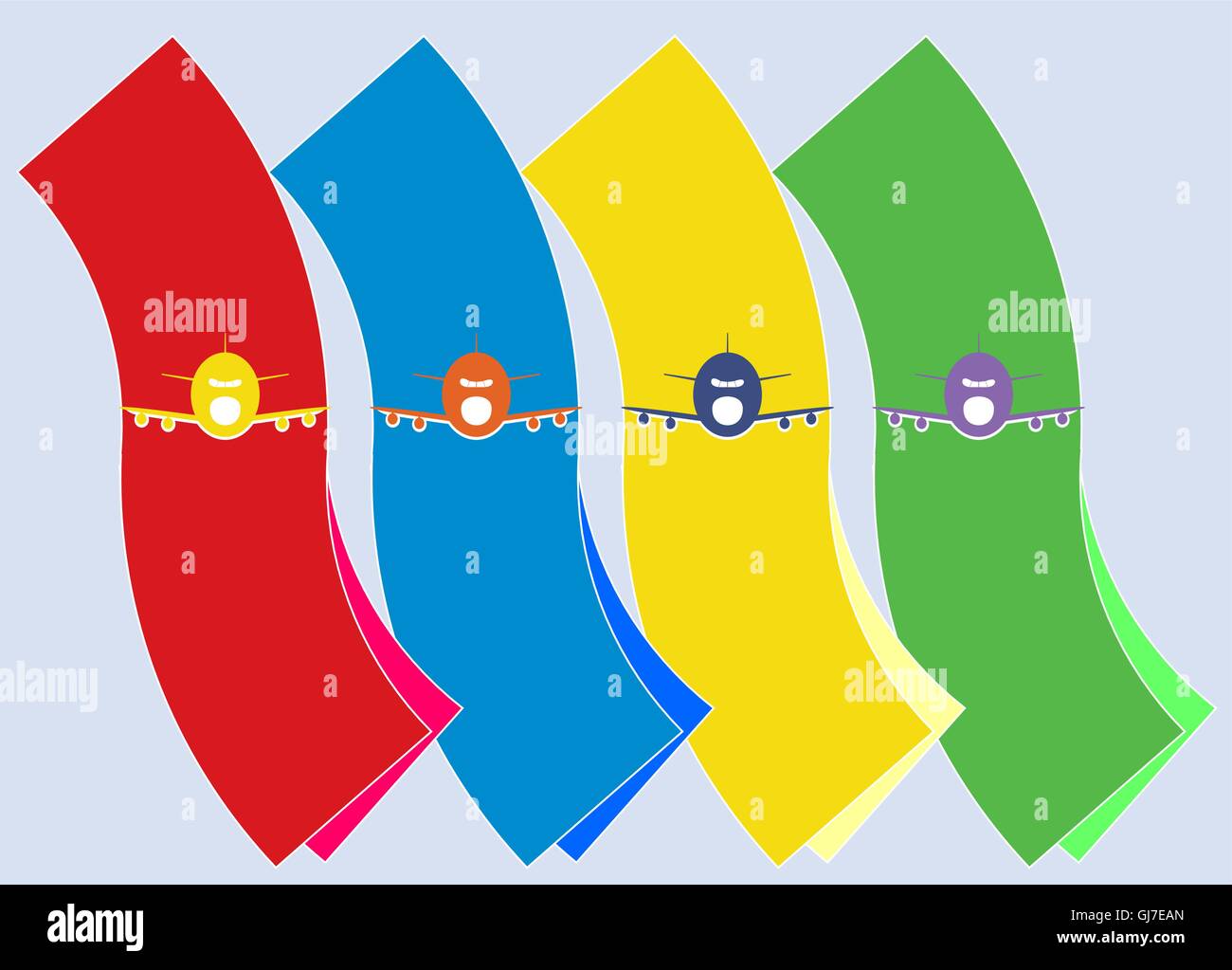 Background with colorful airplanes Stock Vector Image & Art - Alamy