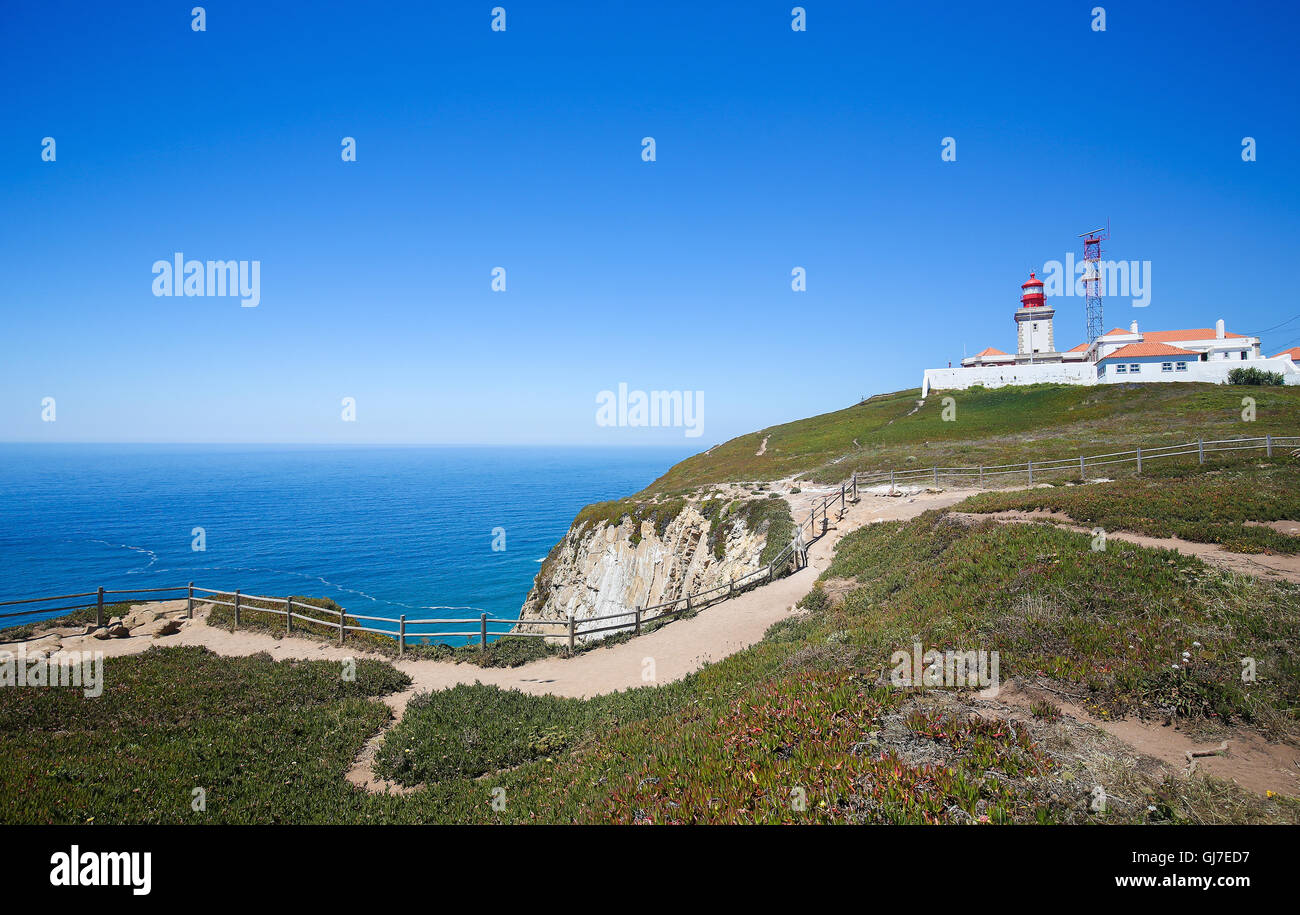 The lighthouse at Cabo da Roca, a cape located close to Lisbon which ...