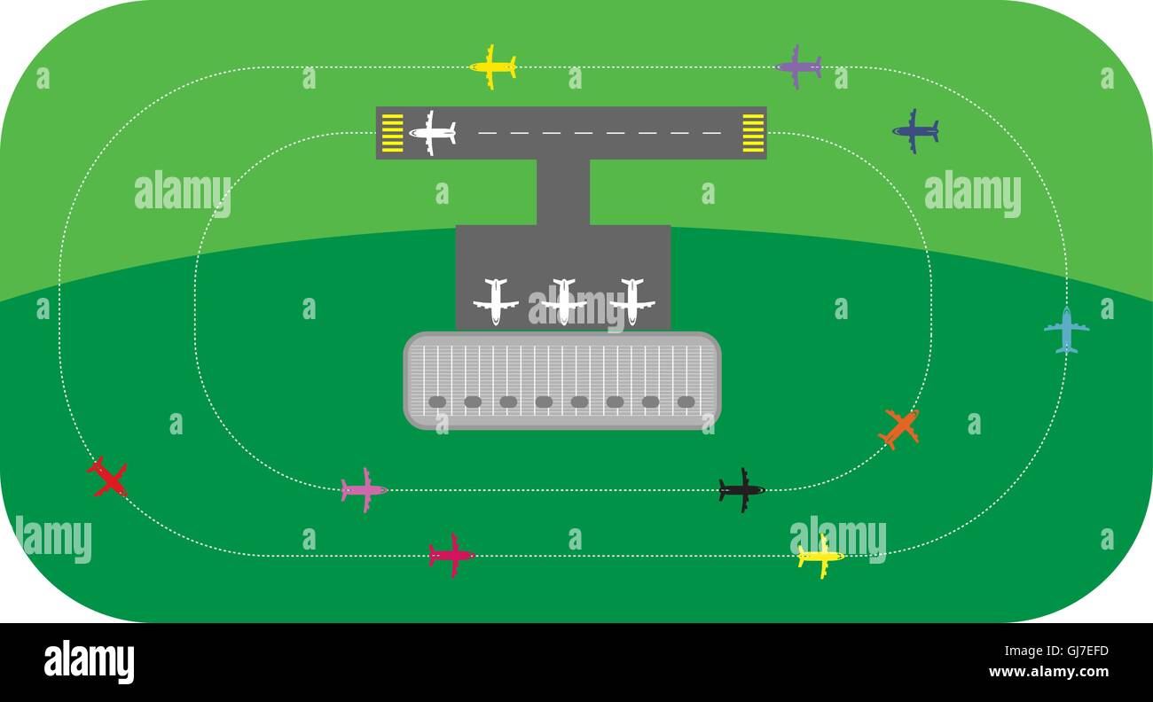 Runway area Stock Vector Images - Alamy