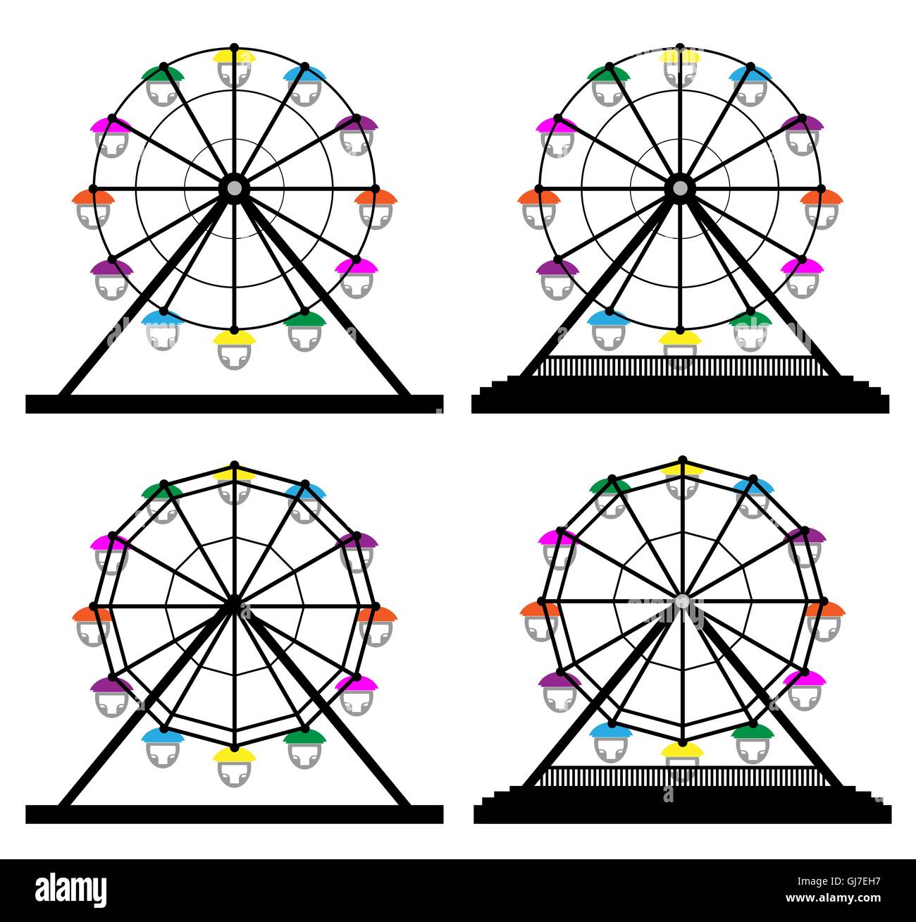 Structure ferris wheel Stock Vector Images - Alamy