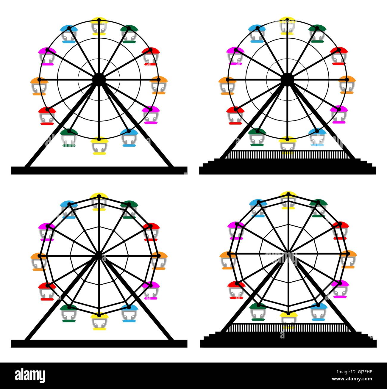 Structure ferris wheel Stock Vector Images - Alamy