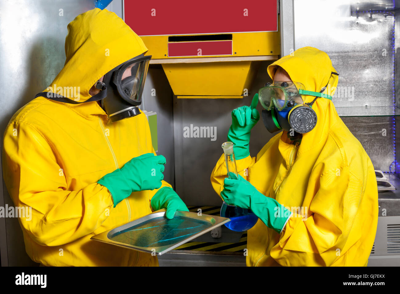 Man and woman cooking meth Stock Photo - Alamy