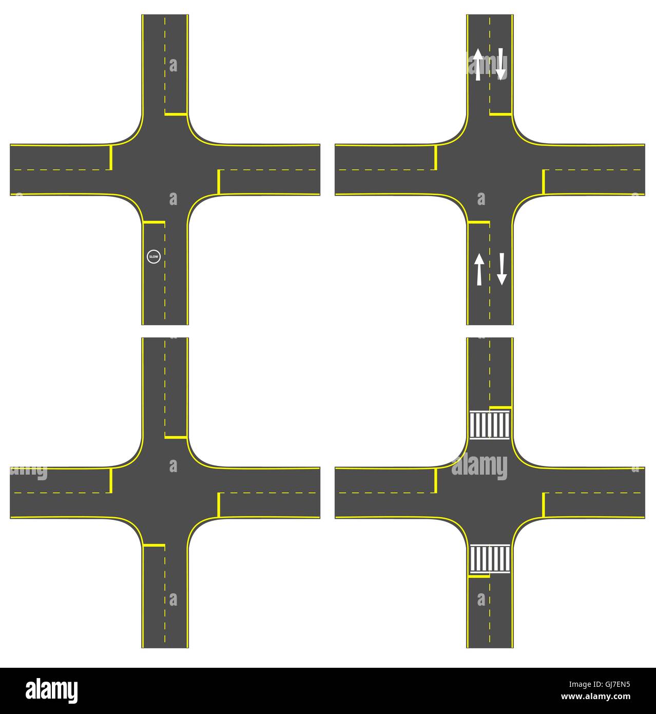 Top view road and sign Stock Vector Image & Art - Alamy