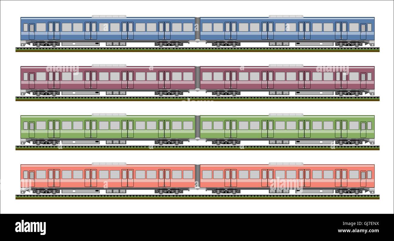 Diesel Railcar train Vector Illustration Stock Vector Image & Art - Alamy