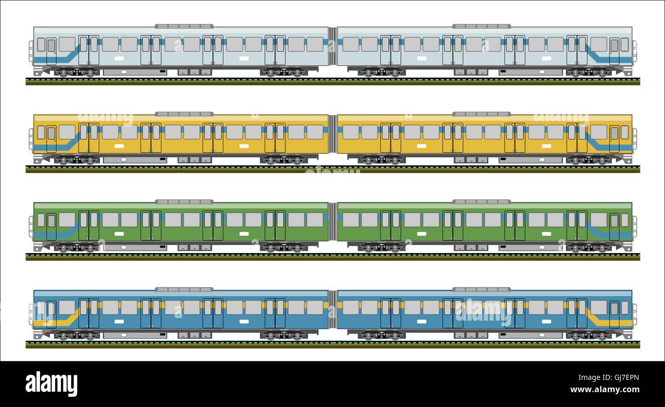 Diesel Railcar train Vector Illustration Stock Vector Image & Art - Alamy