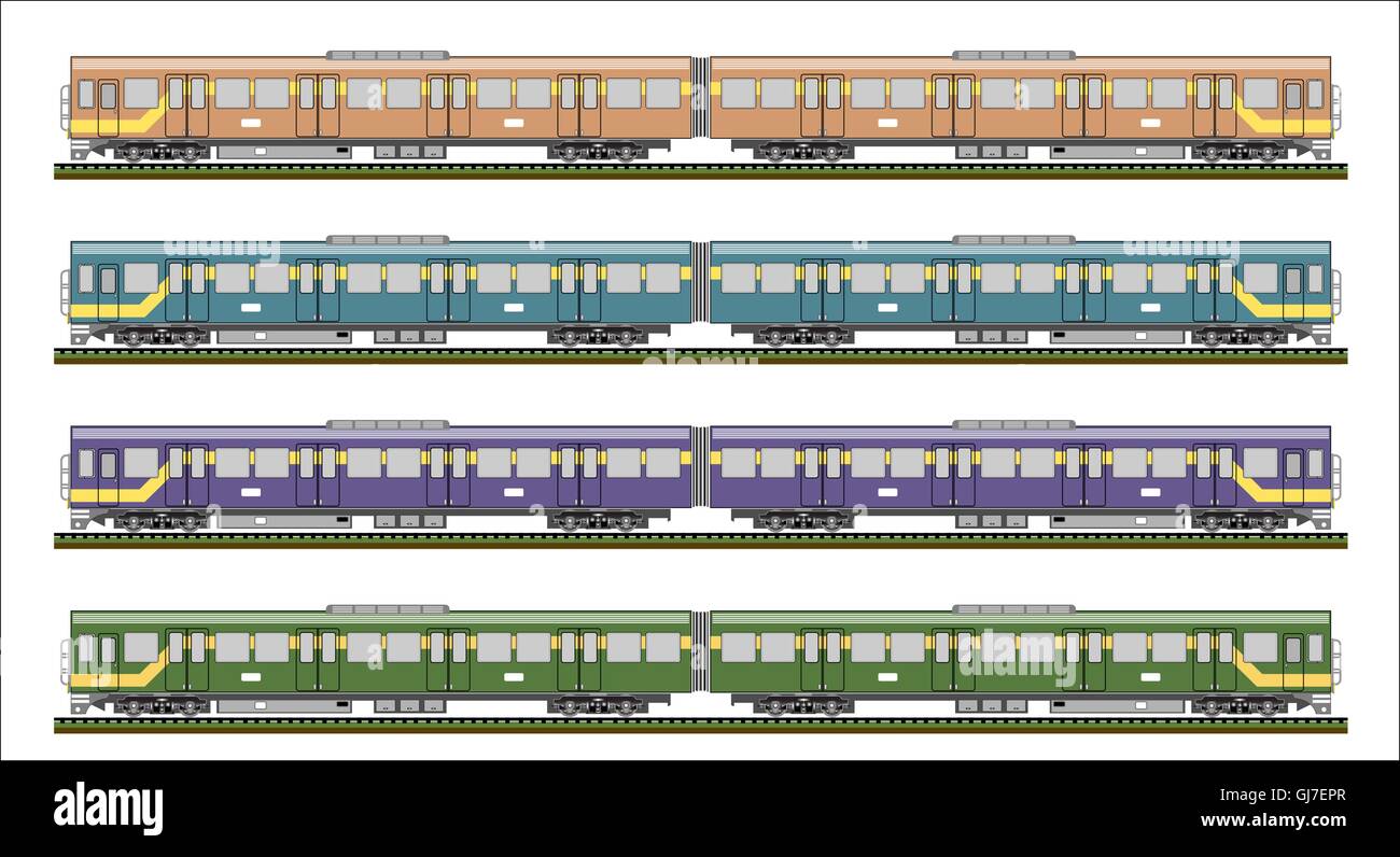 Diesel Railcar train Vector Illustration Stock Vector Image & Art - Alamy