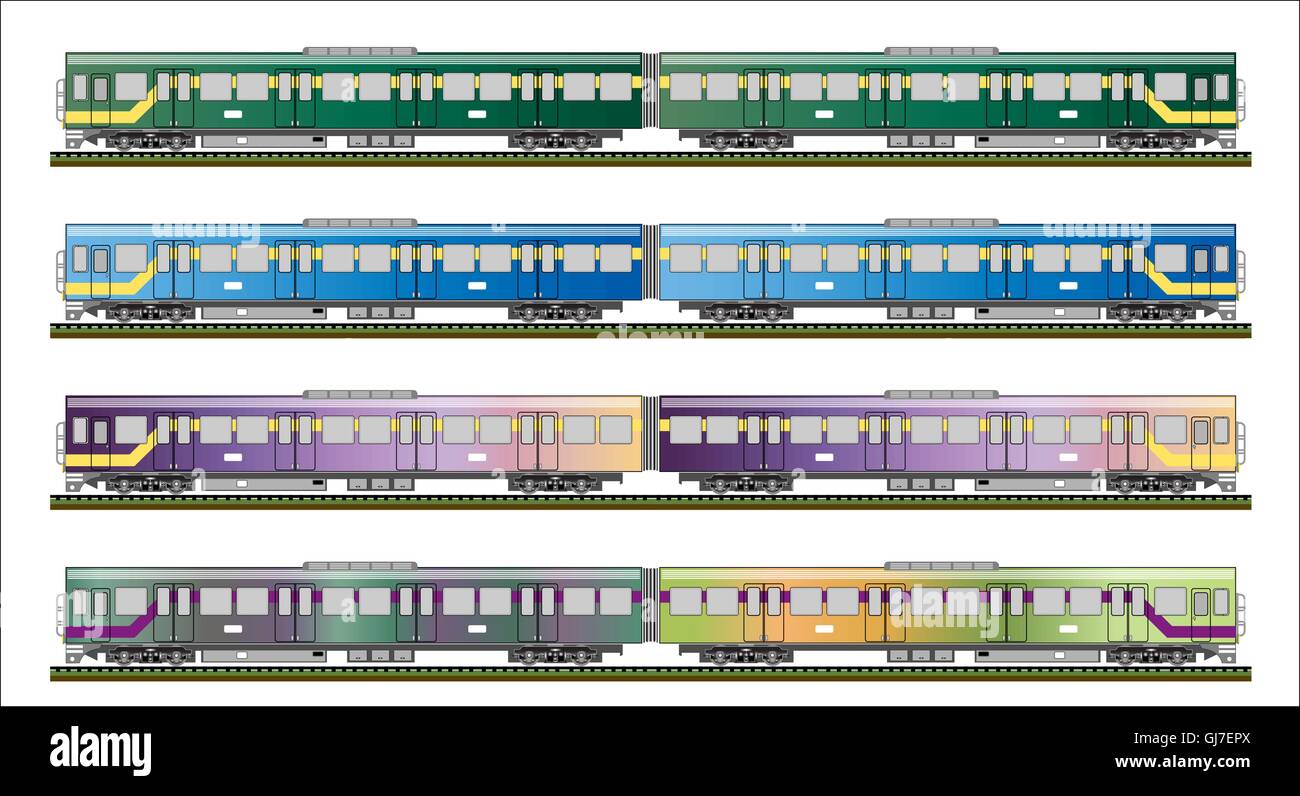 Diesel passenger railcar Stock Vector Images - Alamy