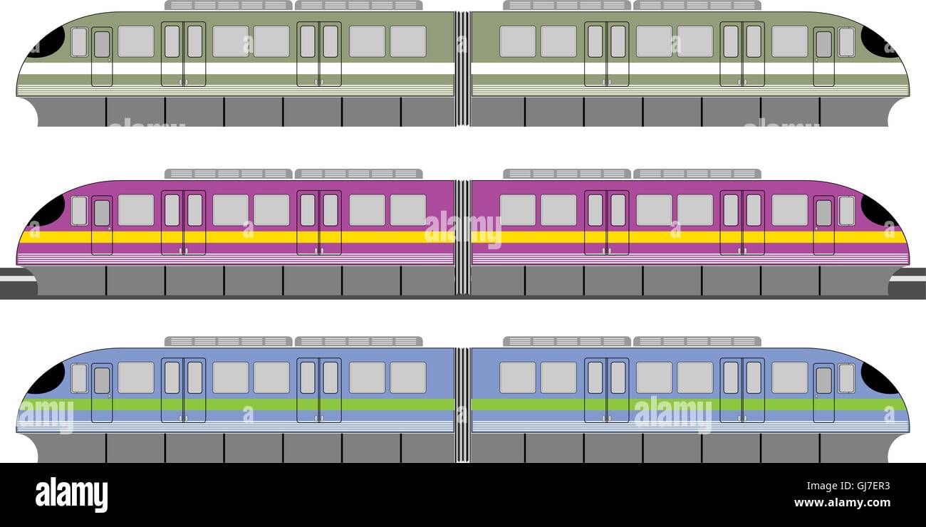 Mono rail Vector Illustration Stock Vector Image & Art - Alamy