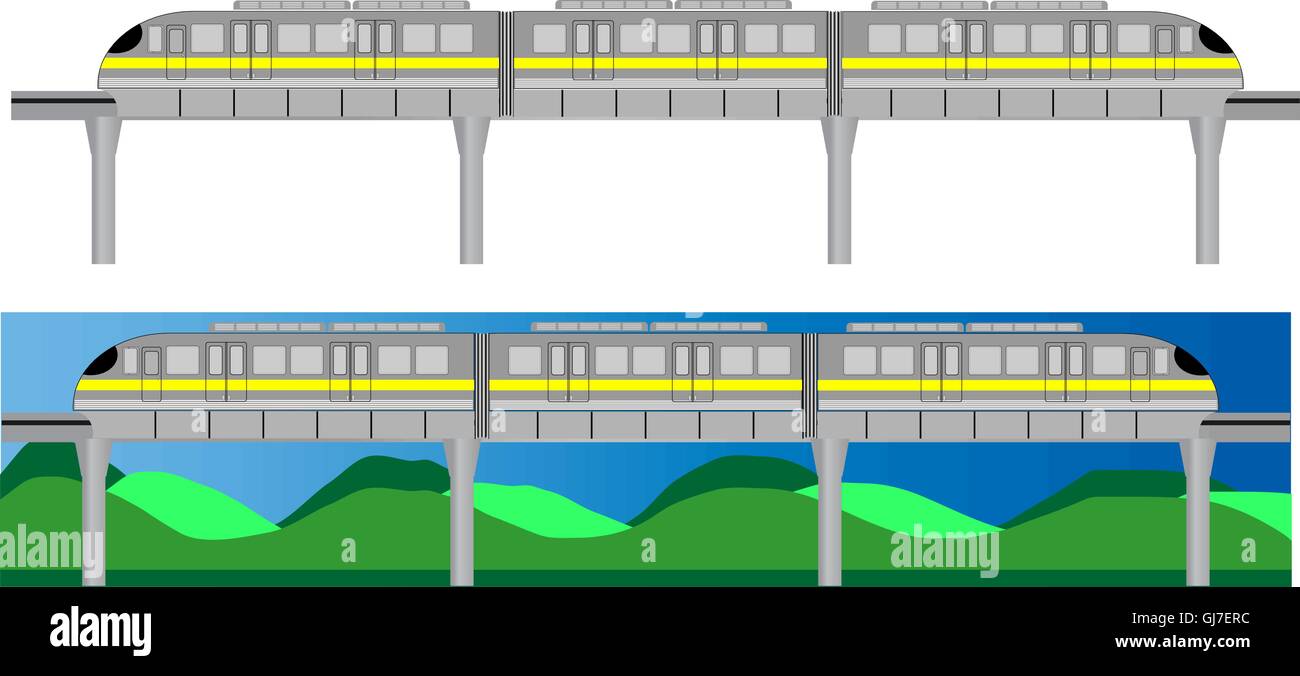 Mono rail Vector Illustration Stock Vector Image & Art - Alamy