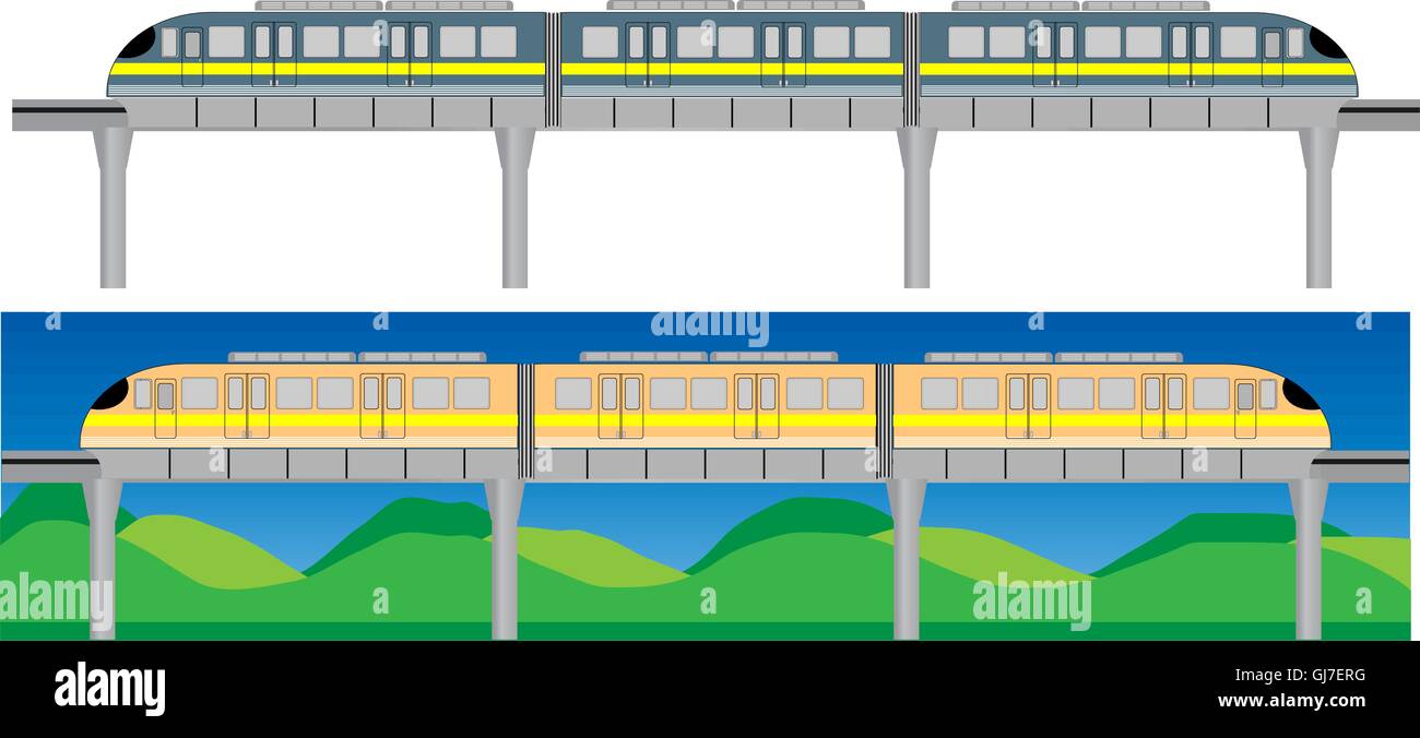 Mono rail Vector Illustration Stock Vector Image & Art - Alamy