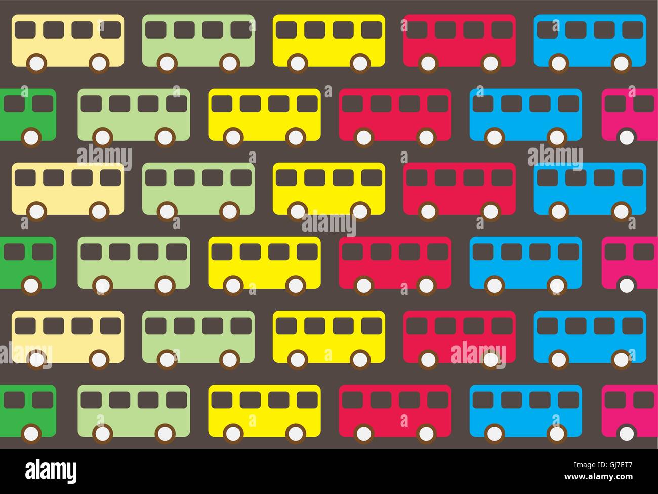 Vintage bus pattern Stock Vector Image & Art - Alamy