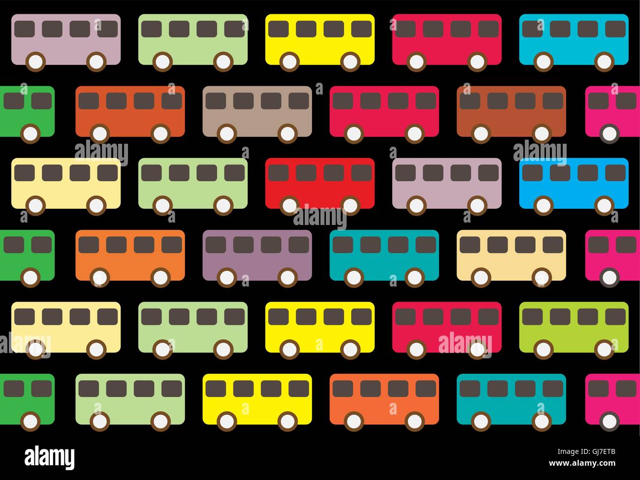 Vintage bus pattern Stock Vector Image & Art - Alamy