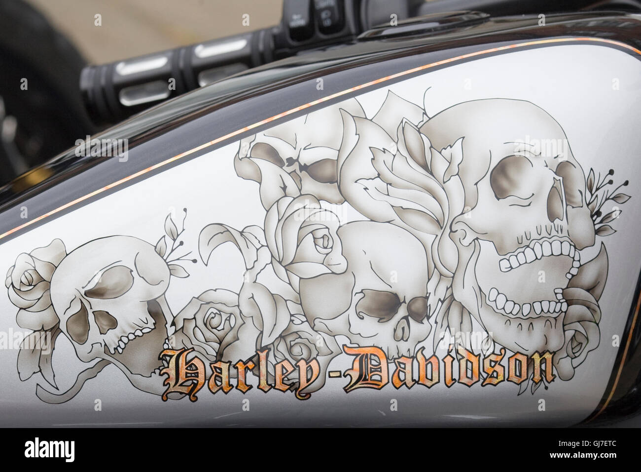 Harley Davidson Motorbike Tank Stock Photo - Alamy