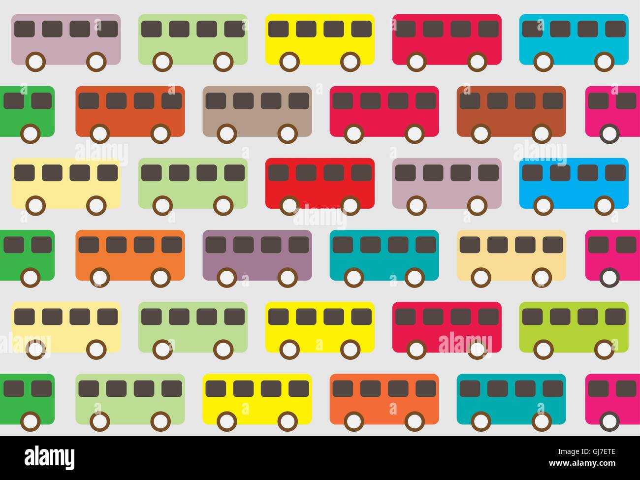 Vintage bus pattern Stock Vector Image & Art - Alamy