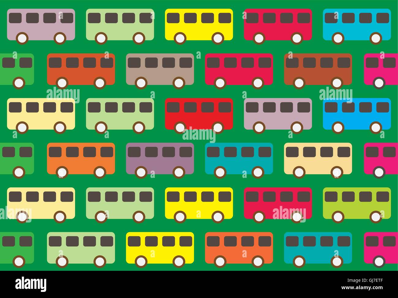 Vintage bus pattern hi-res stock photography and images - Alamy