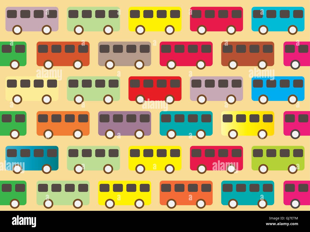 Vintage bus pattern Stock Vector Image & Art - Alamy