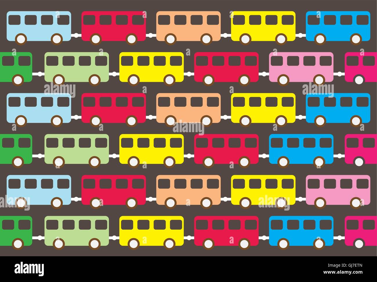 Vintage bus pattern Stock Vector Image & Art - Alamy