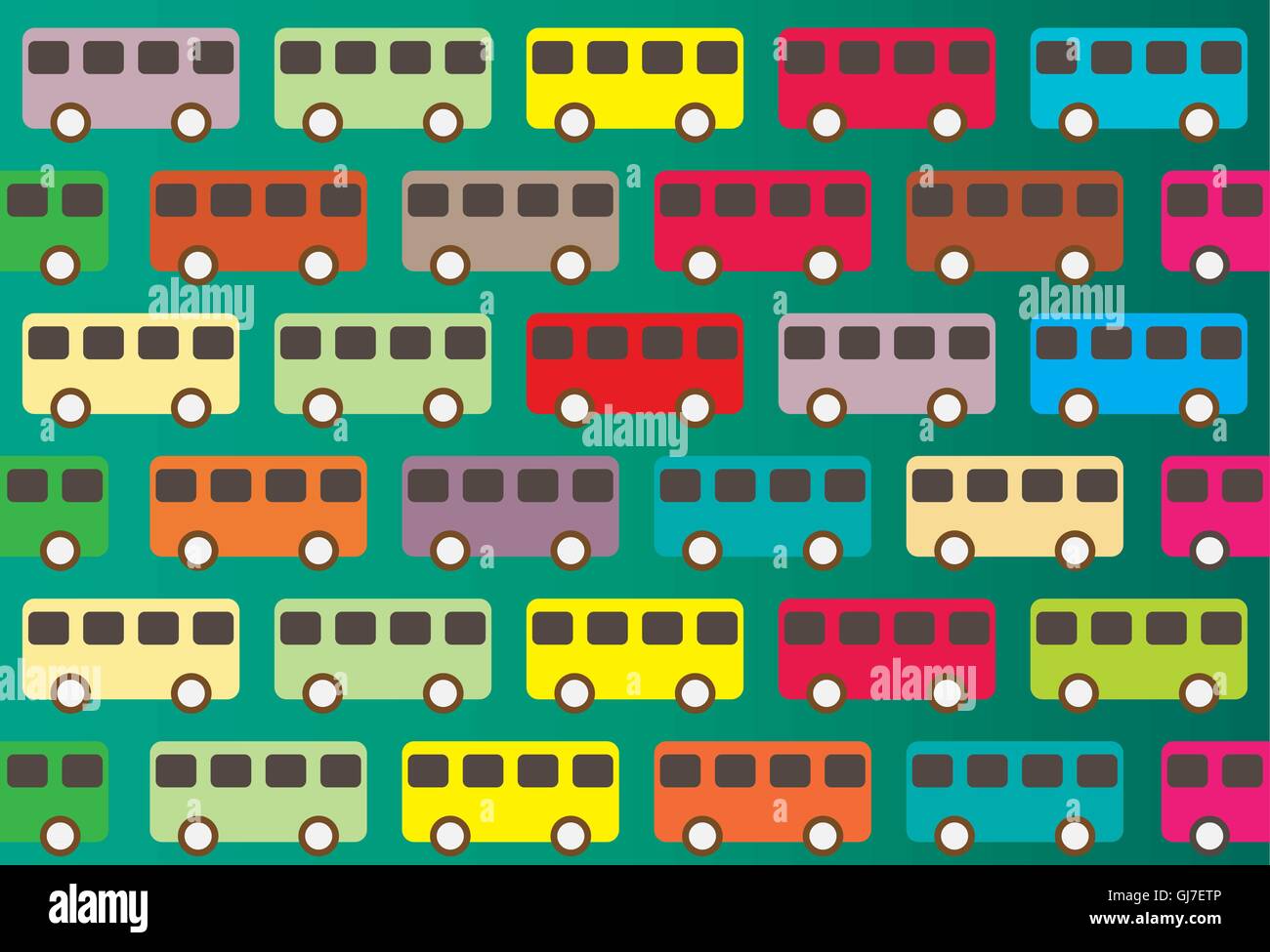 Vintage bus pattern Stock Vector Image & Art - Alamy