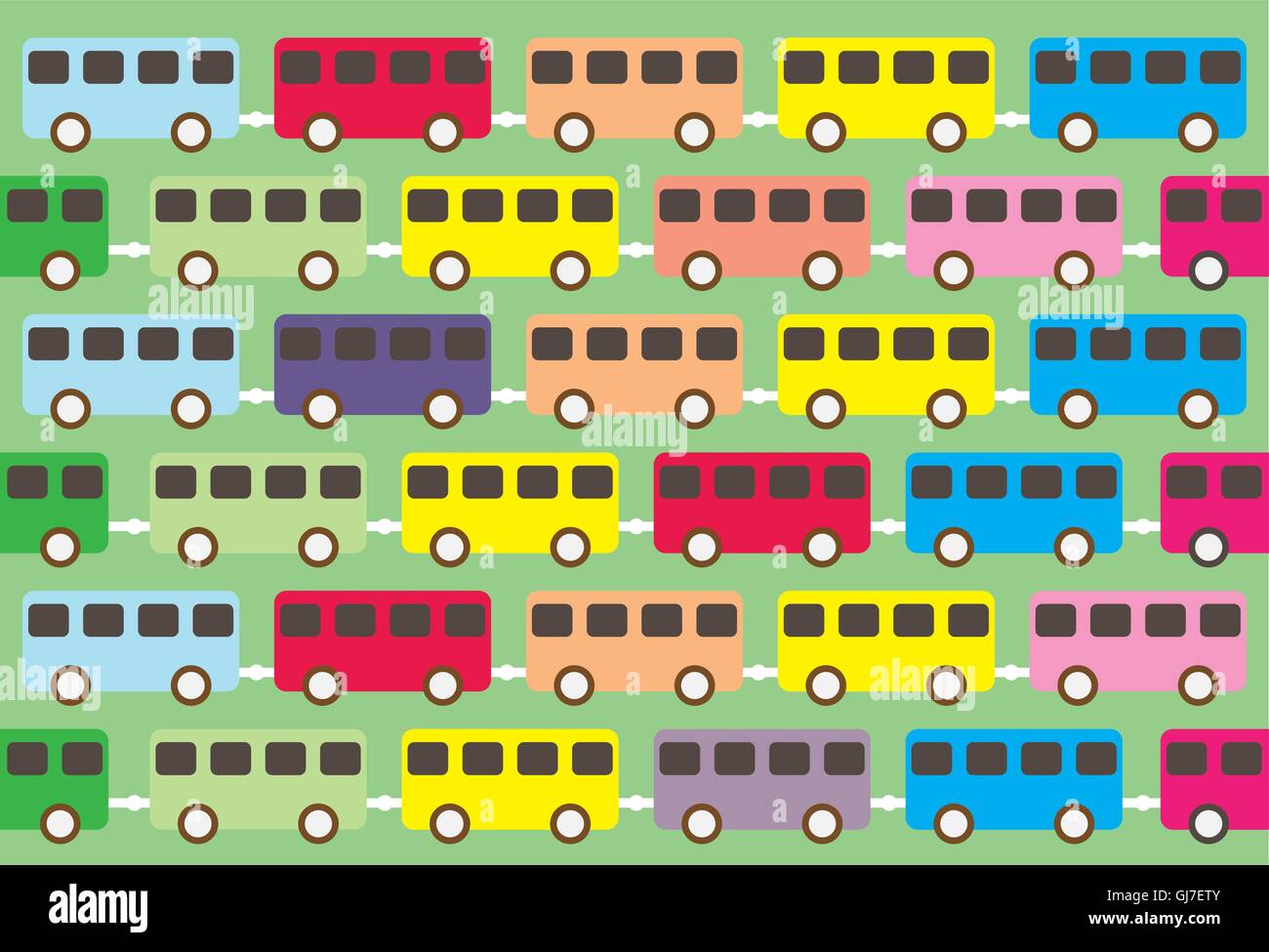 Vintage bus pattern Stock Vector Image & Art - Alamy