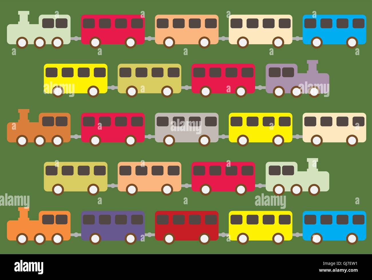 Vintage Steam Train pattern Stock Vector Image & Art - Alamy