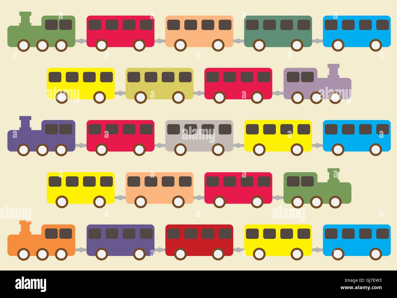 Vintage Steam Train pattern Stock Vector Image & Art - Alamy