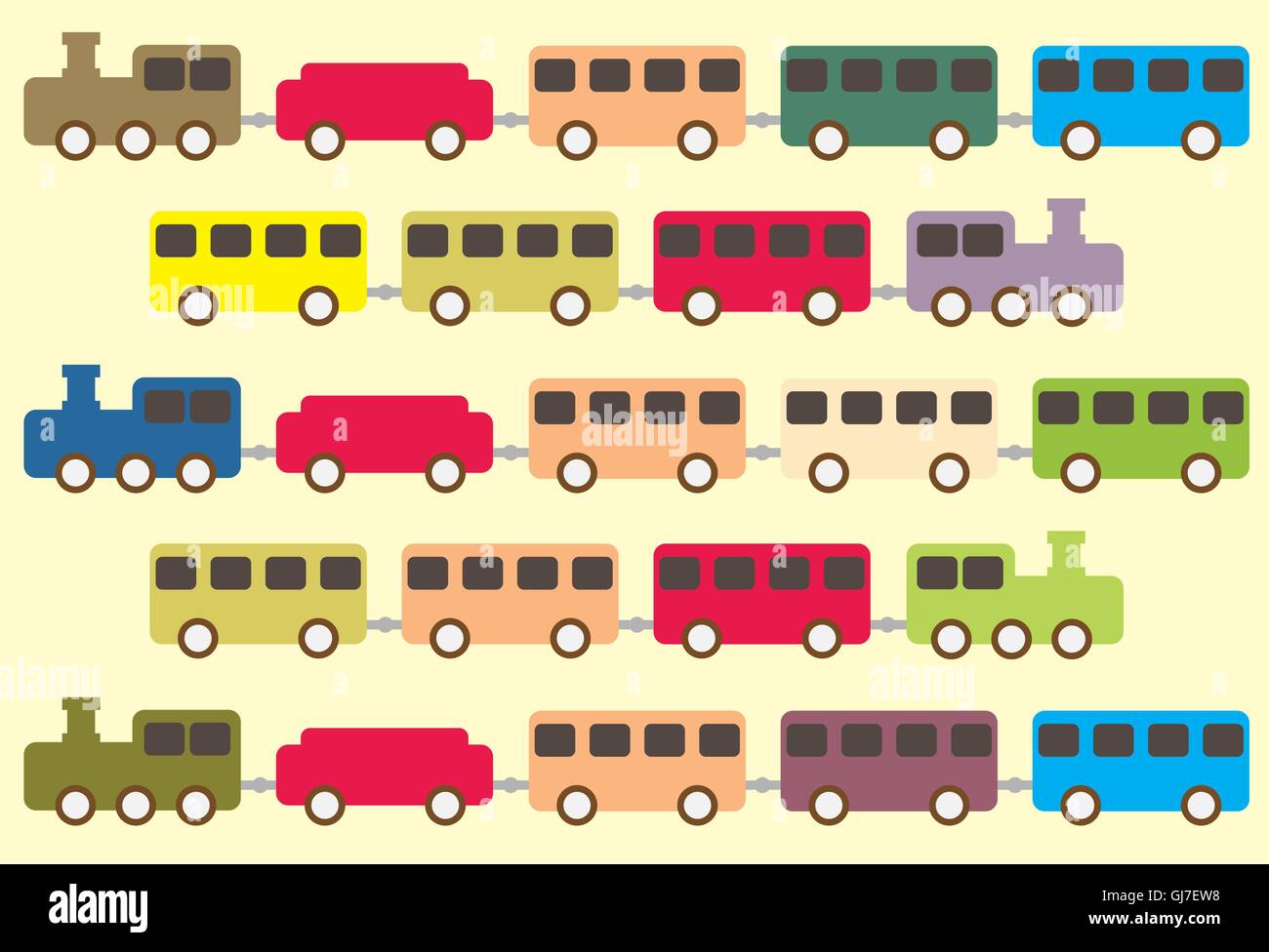 Vintage Steam Train pattern Stock Vector Image & Art - Alamy