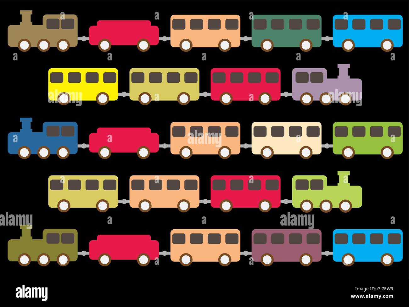 Vintage Steam Train pattern Stock Vector Image & Art - Alamy