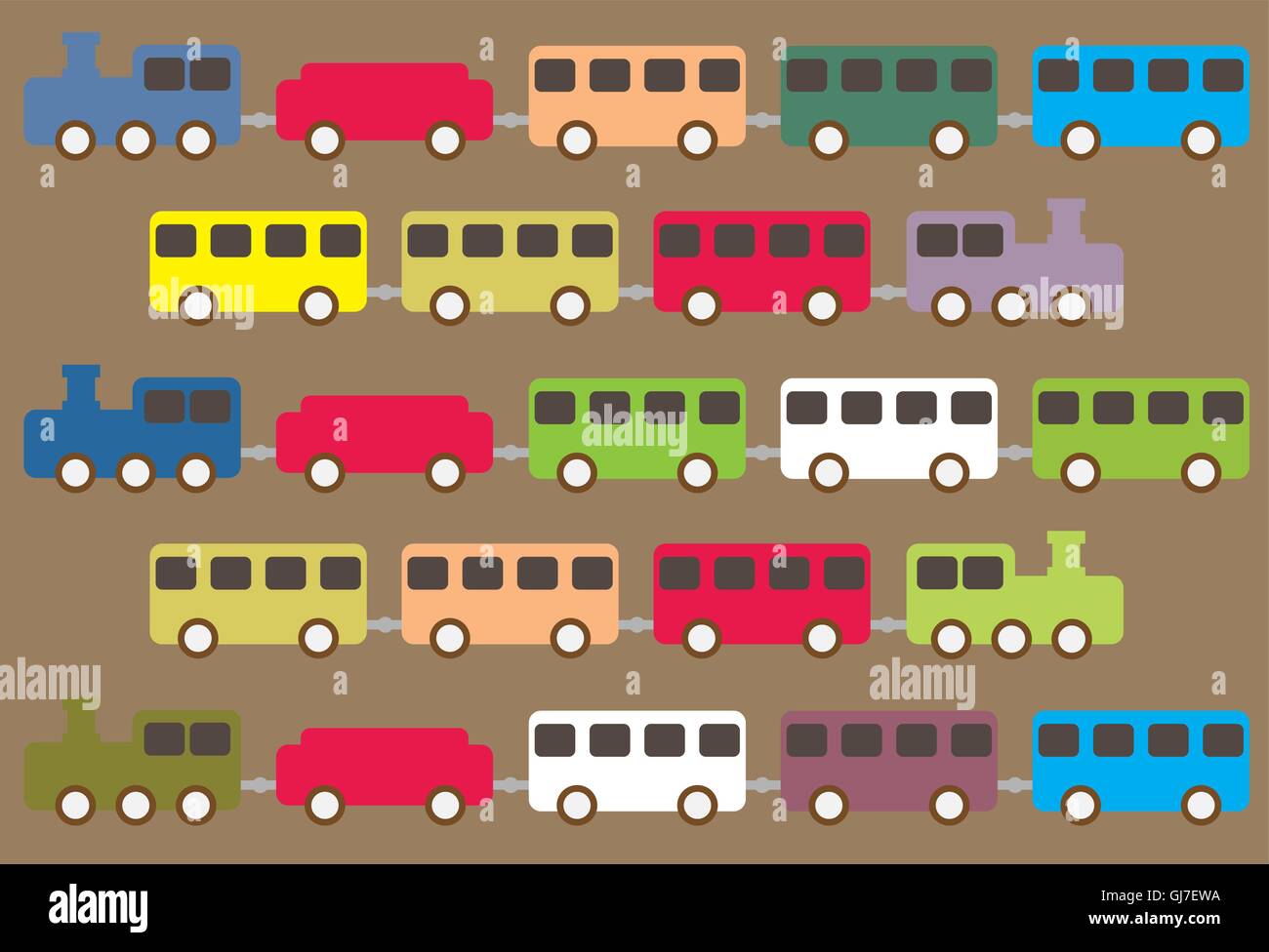 Vintage Steam Train pattern Stock Vector Image & Art - Alamy