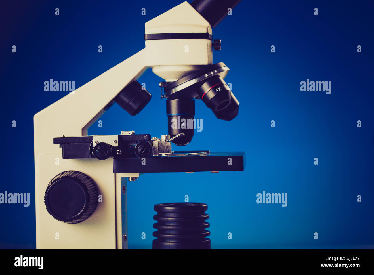 Microscope in laboratory Stock Photo - Alamy