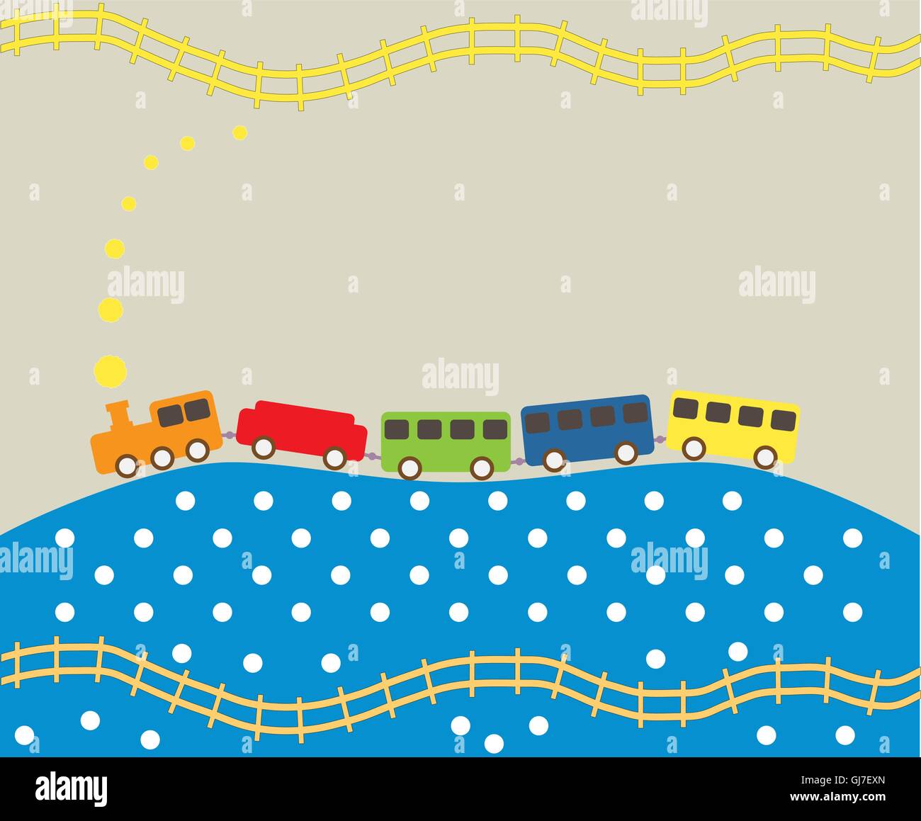 Vintage steam train pattern Stock Vector Images - Alamy