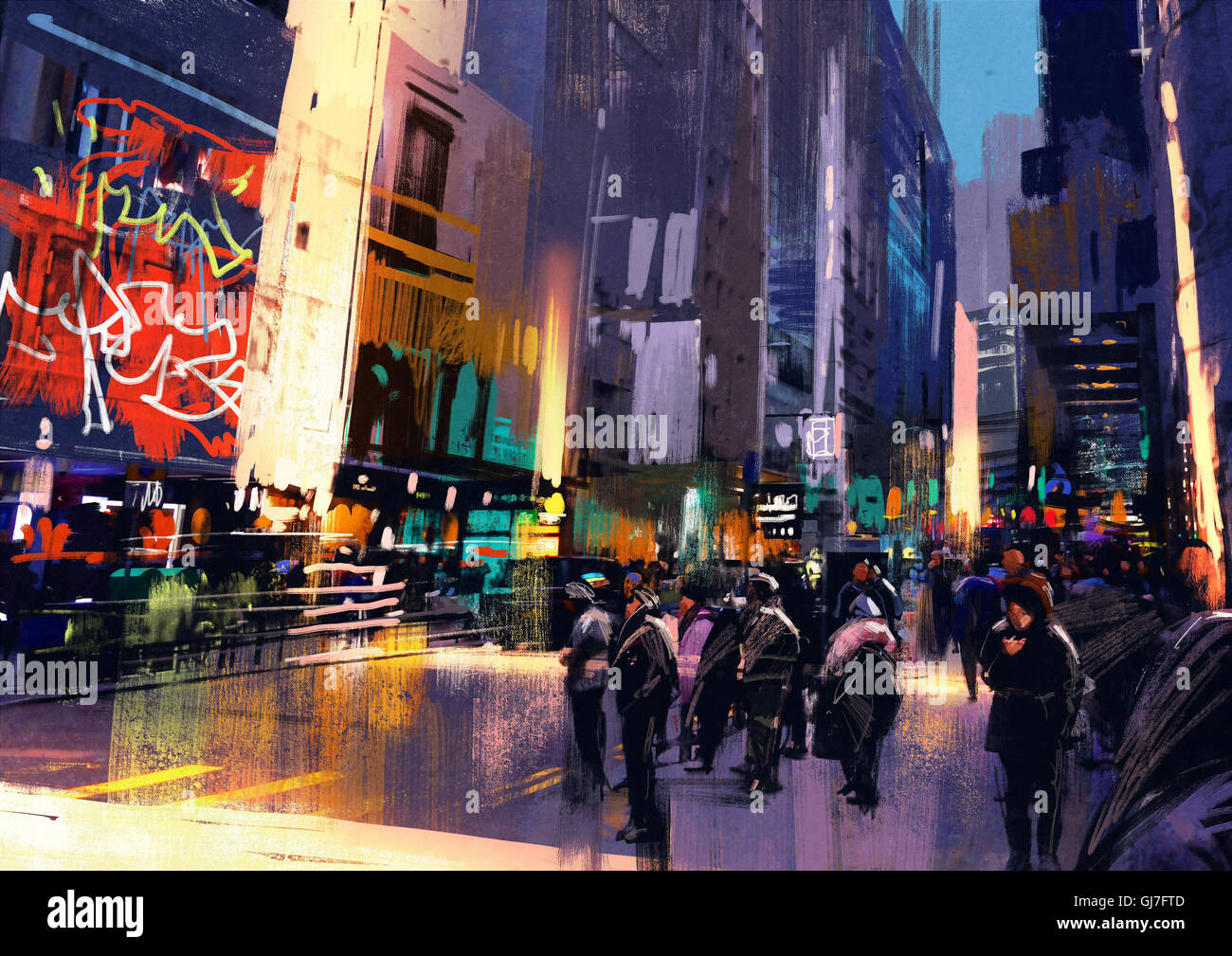 Art painting crowd hi-res stock photography and images - Alamy