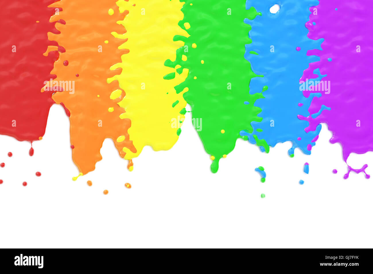 spilled color paints concept, 3D rendering Stock Photo - Alamy