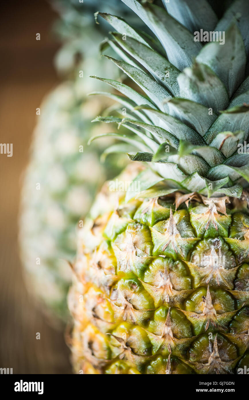 close view on pineapple whole fruit Stock Photo - Alamy
