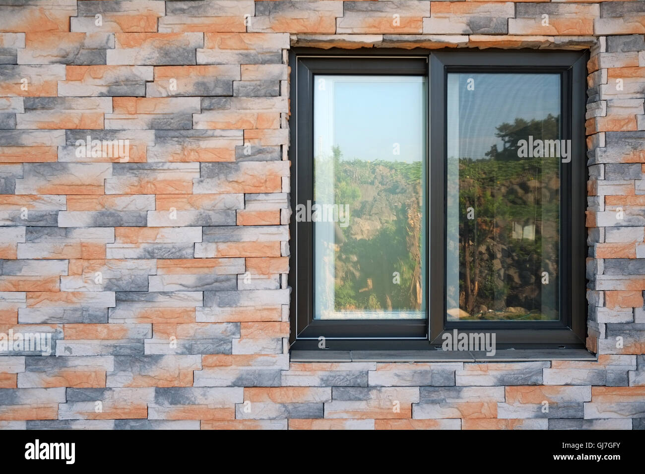bricks with window Stock Photo - Alamy