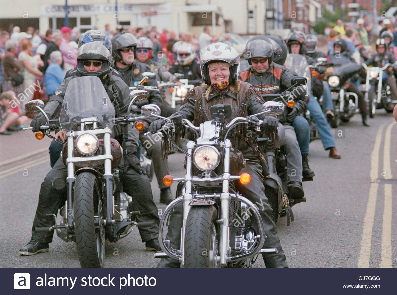 Group Of Motorcycle Riders Stock Photos & Group Of Motorcycle Riders ...