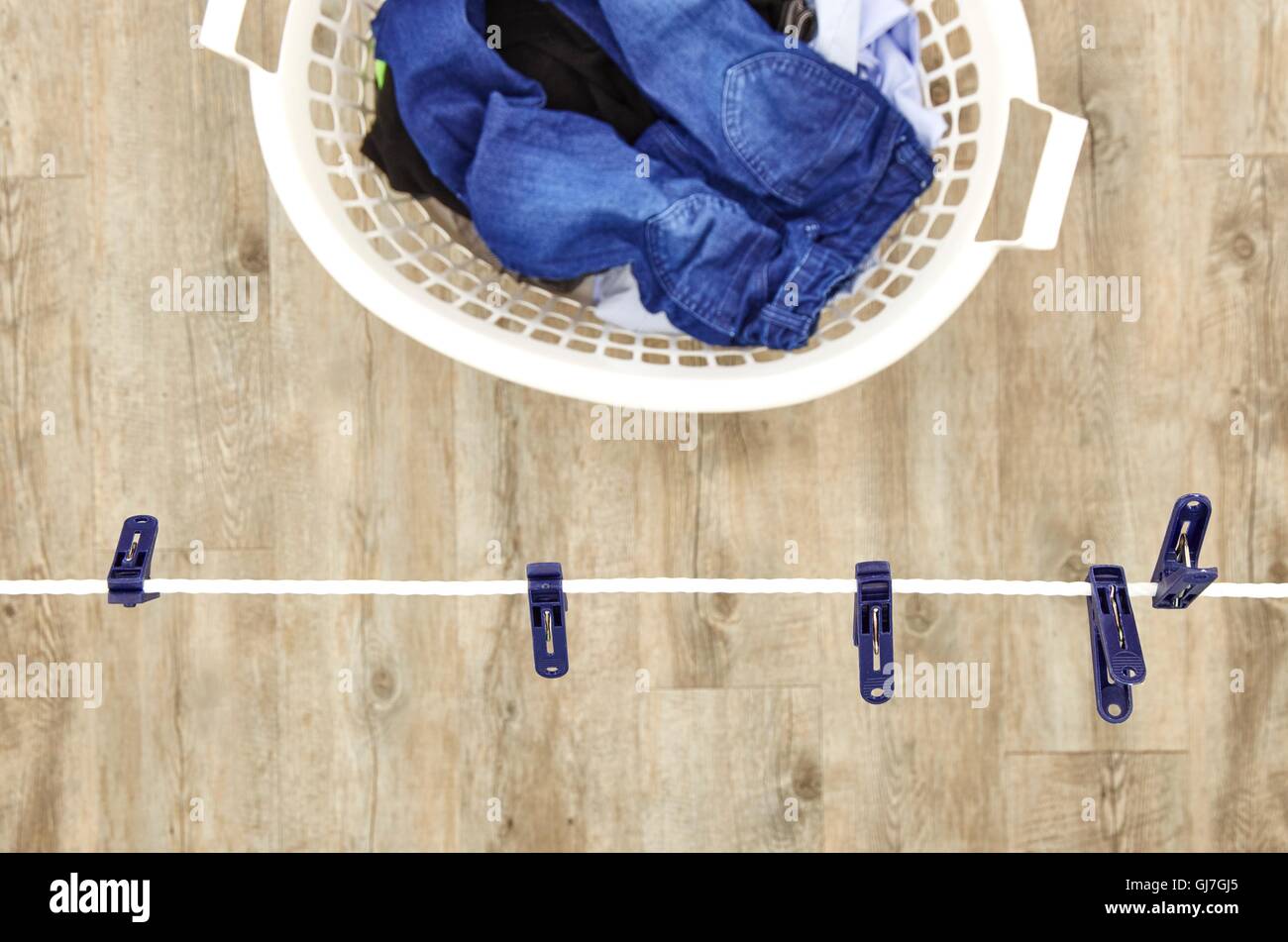 A studio photo of a clothes line Stock Photo - Alamy