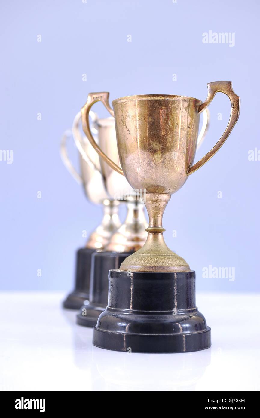 A studio photo of a vintage trophy Stock Photo - Alamy