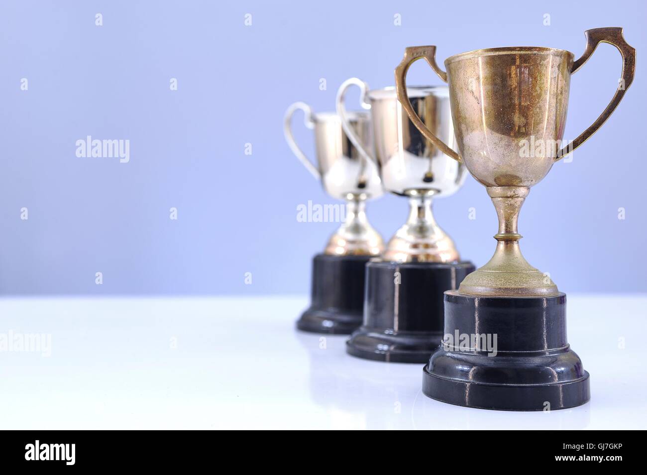 A studio photo of a vintage trophy Stock Photo - Alamy