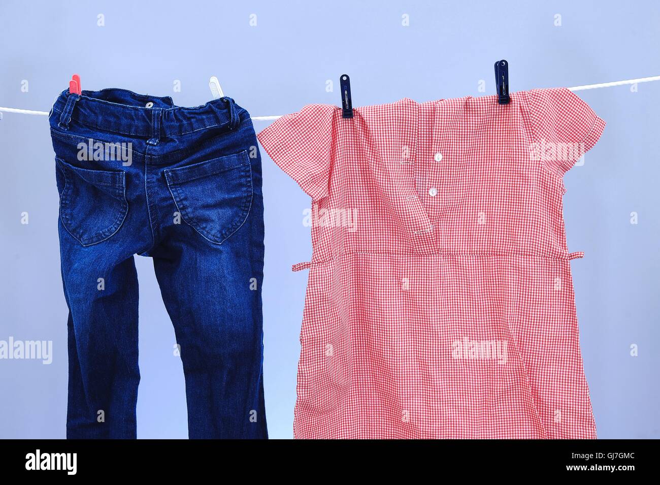 A studio photo of a clothes line Stock Photo - Alamy