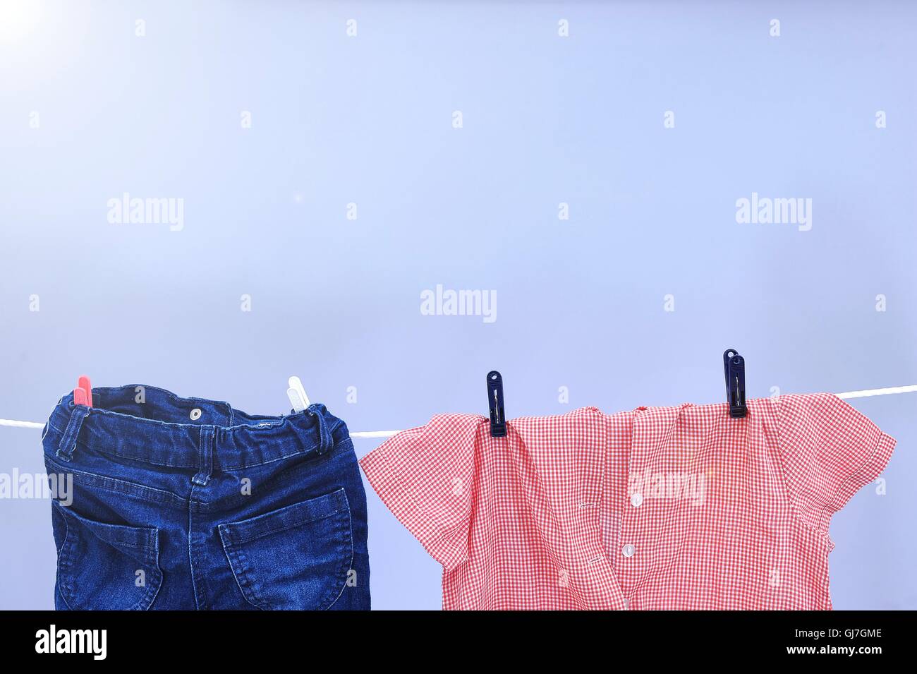 A studio photo of a clothes line Stock Photo - Alamy