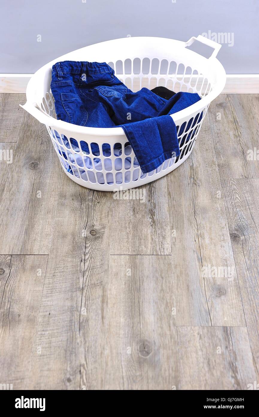 A studio photo of a laundry washing basket Stock Photo - Alamy