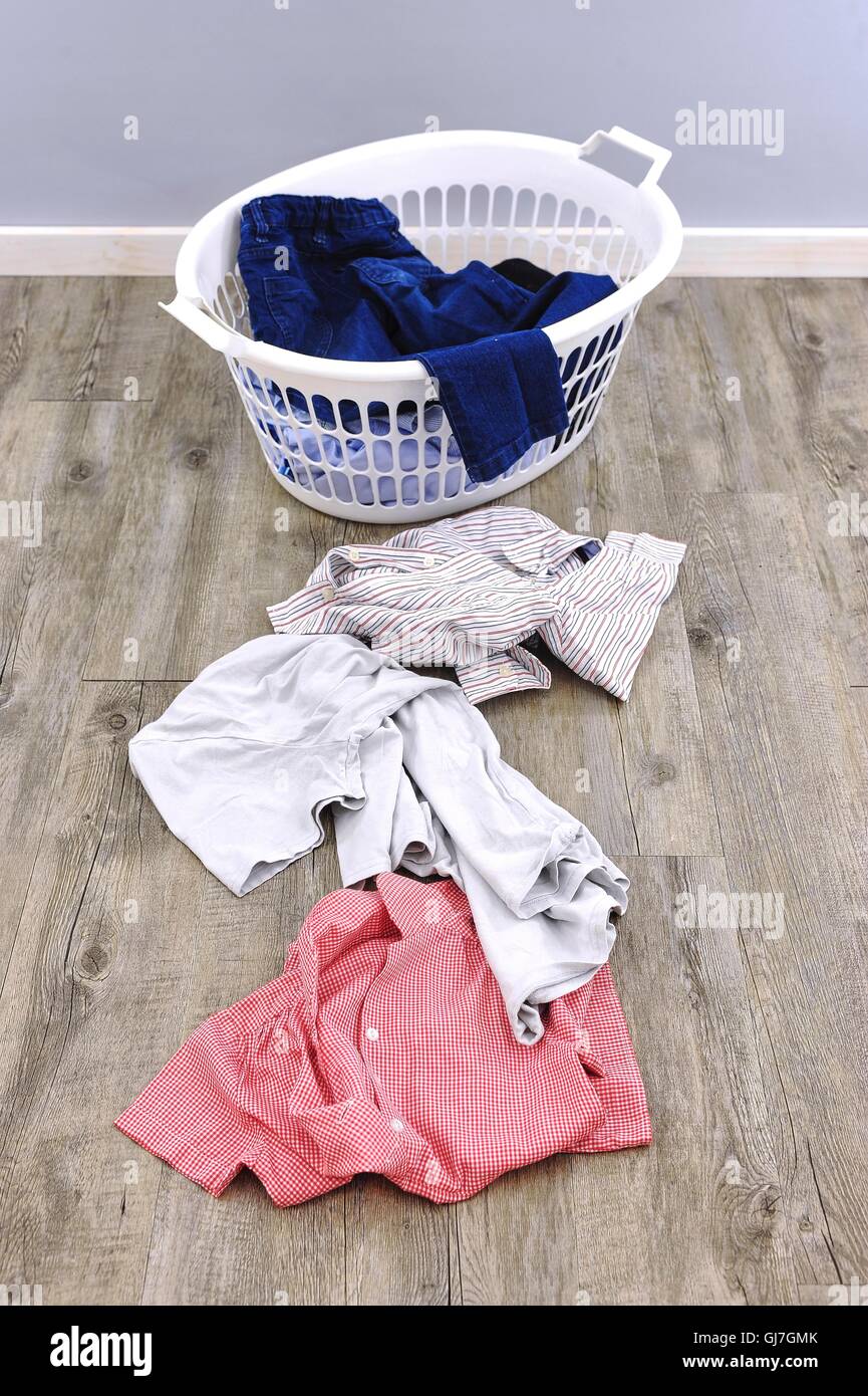 A studio photo of a laundry washing basket Stock Photo - Alamy