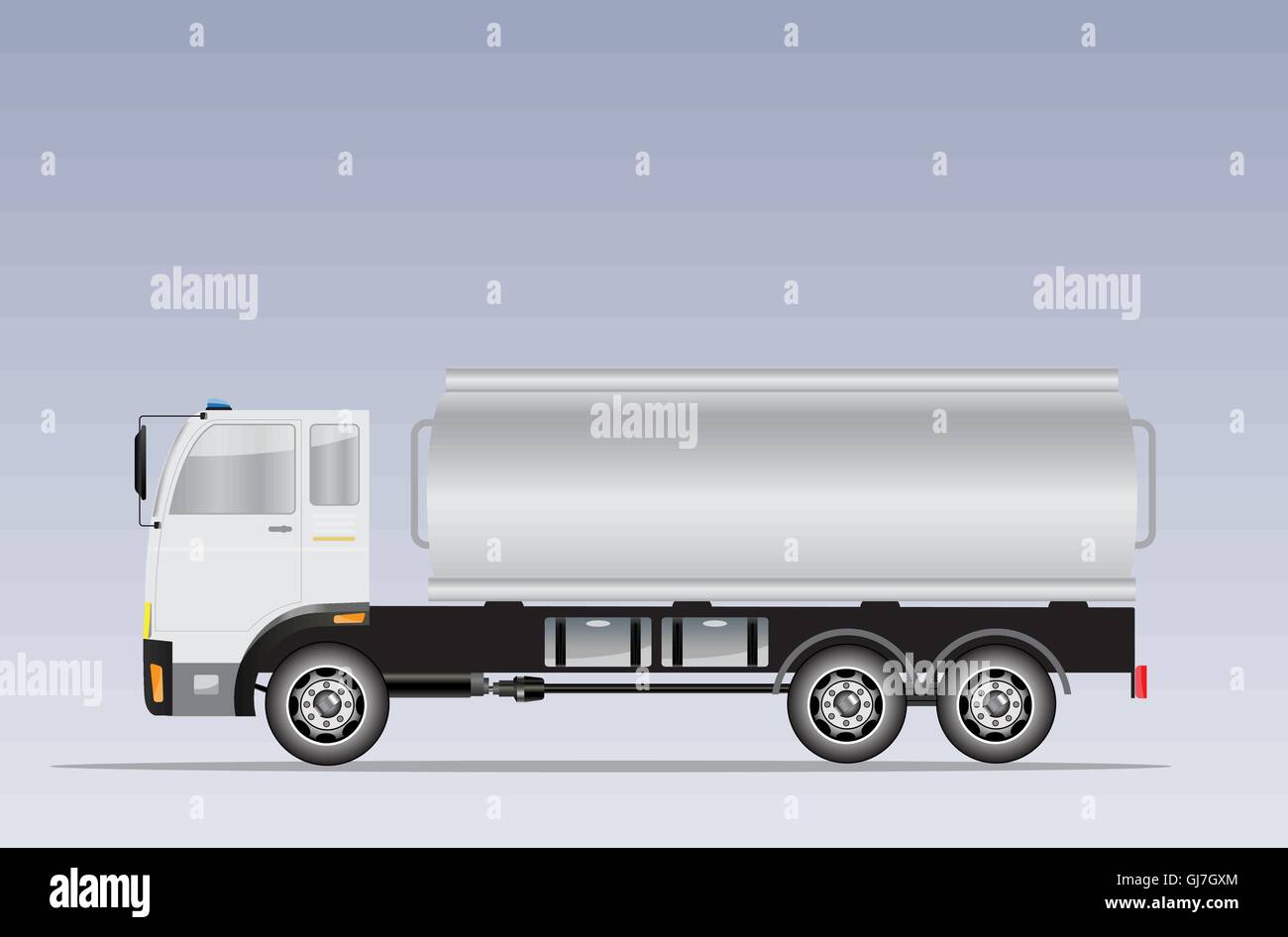 Side view of Big Oil Tanker truck Vector Illustration Stock Vector ...