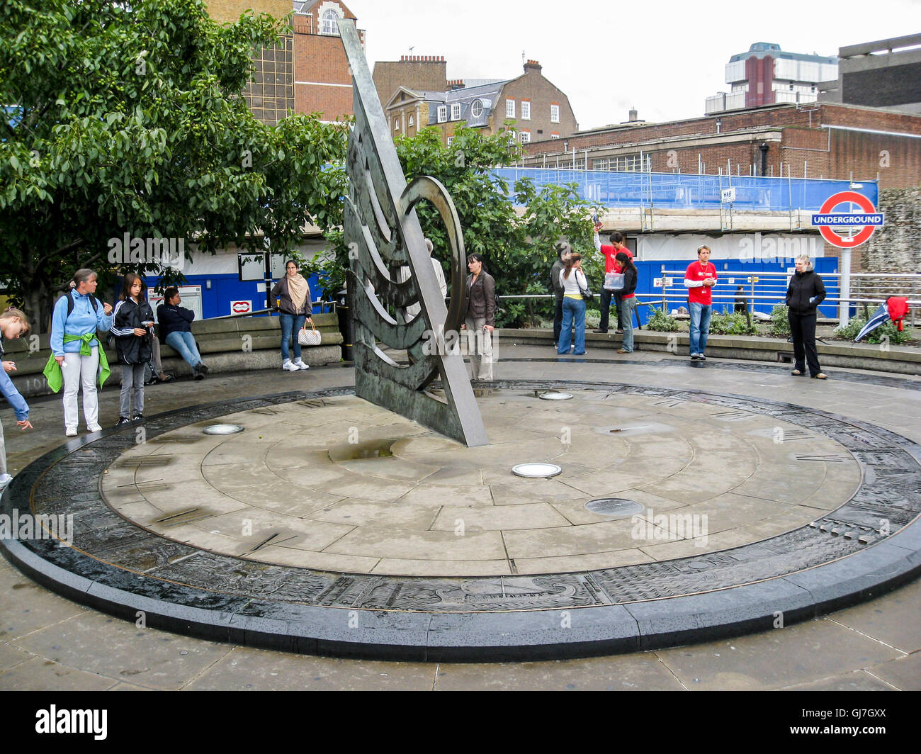 Sun Clock London England Stock Photo - Alamy