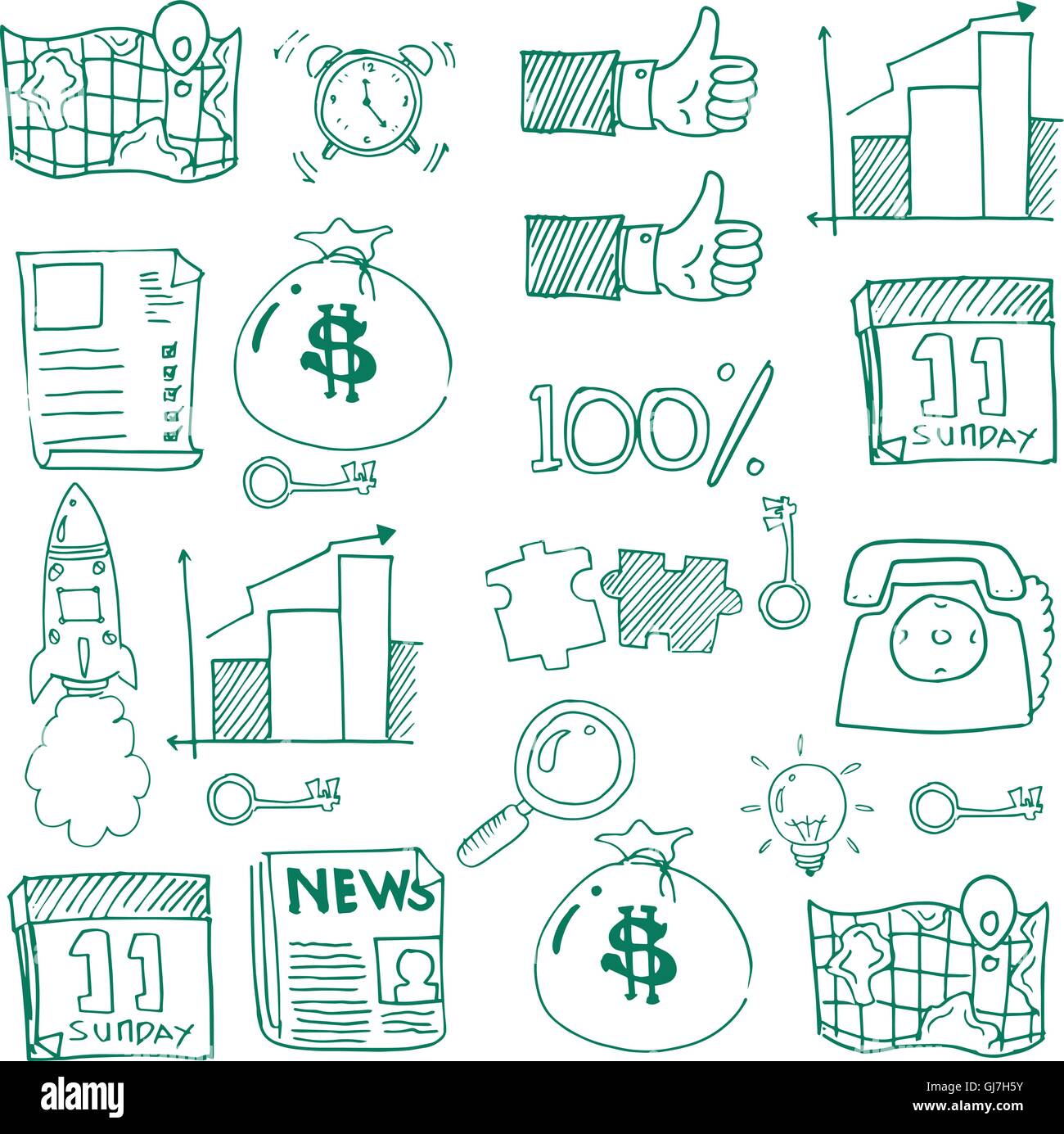 Doodle business hand draw Stock Vector Images - Alamy