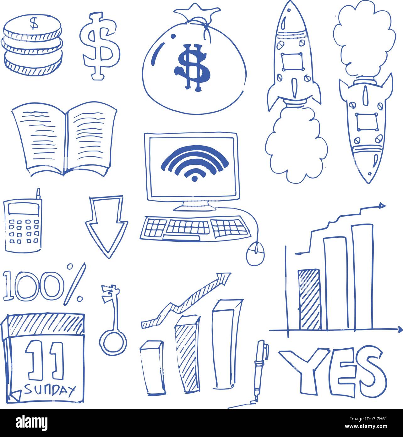 Doodle of business image Stock Vector Image & Art - Alamy