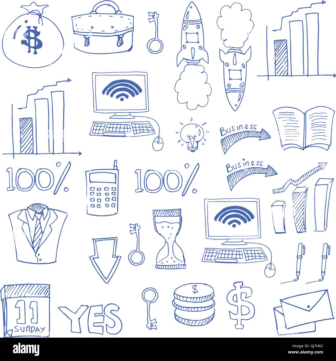 Doodle of hand draw business theme Stock Vector Image & Art - Alamy