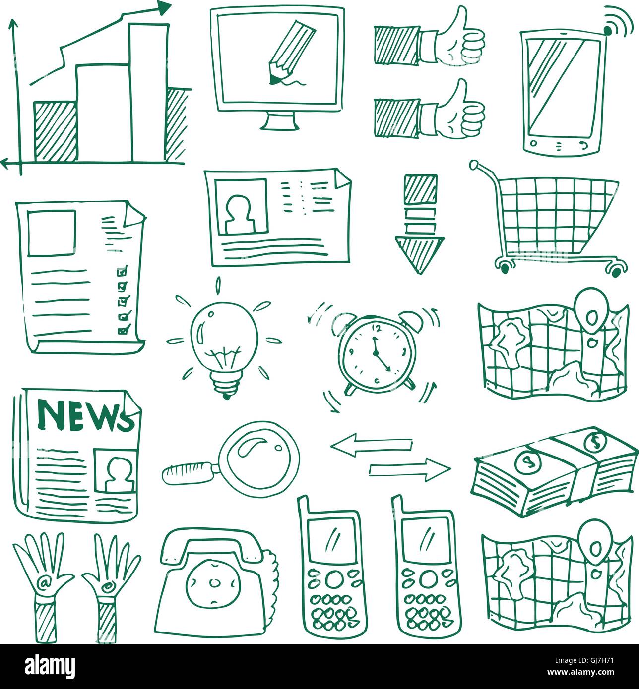 Doodle of business vector Stock Vector Image & Art - Alamy