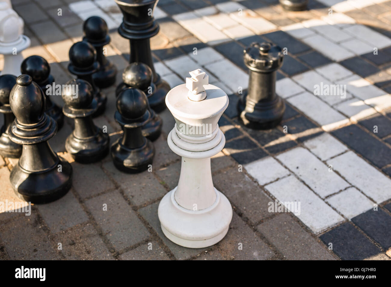 Playing Giant chess Stock Photo - Alamy