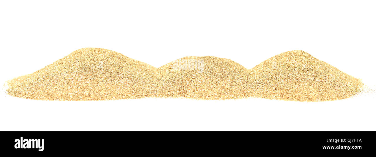 pile of sand isolated on white background Stock Photo - Alamy